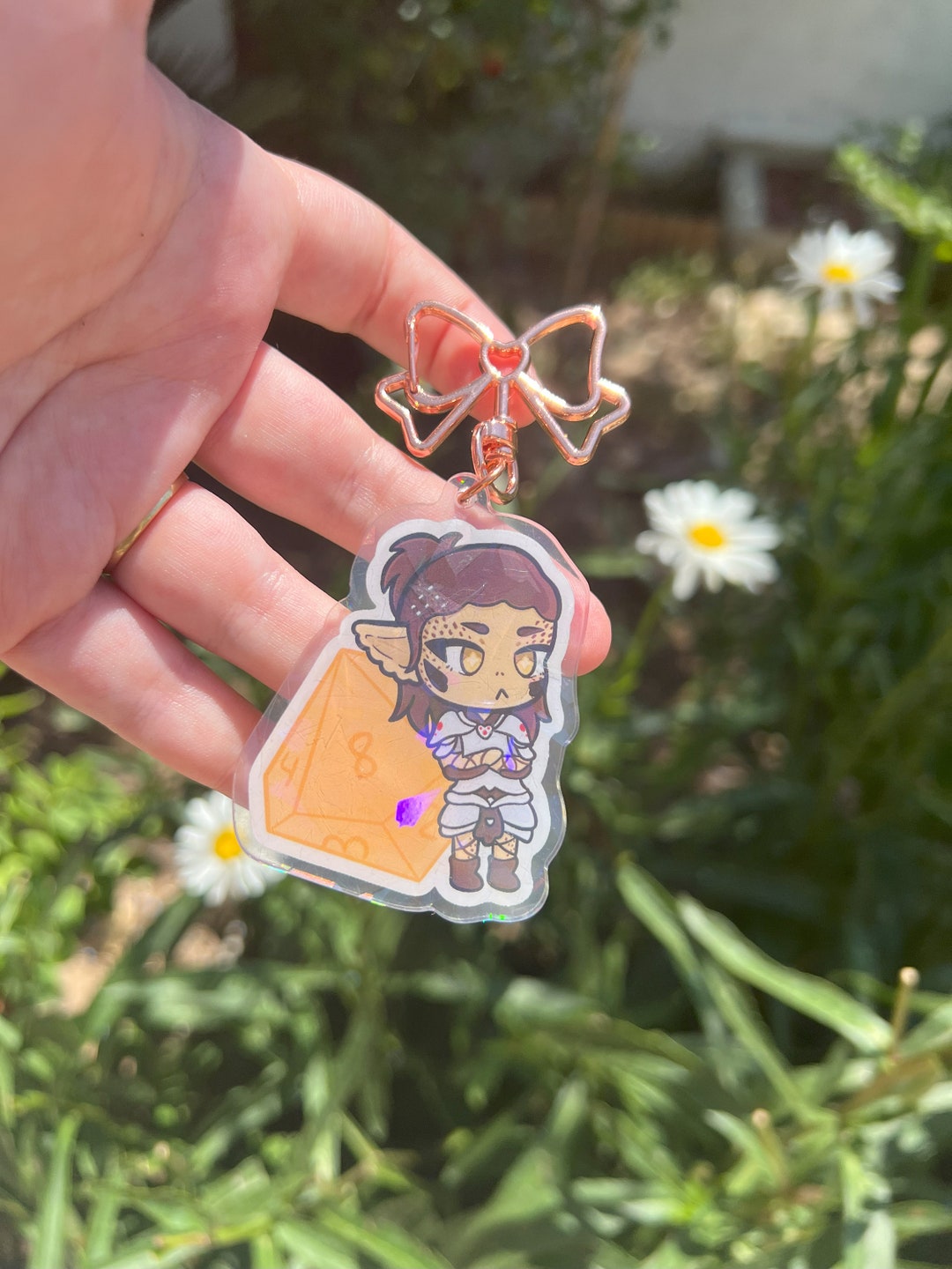 Lae'zel Keychain From Baldur's Gate 3 (BG3) - Holographic Broken Glass ...