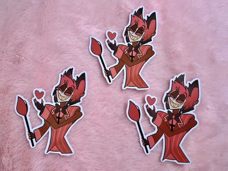 Alastor Stickers From hazbin Hotel GLOSSY FINISH - Etsy