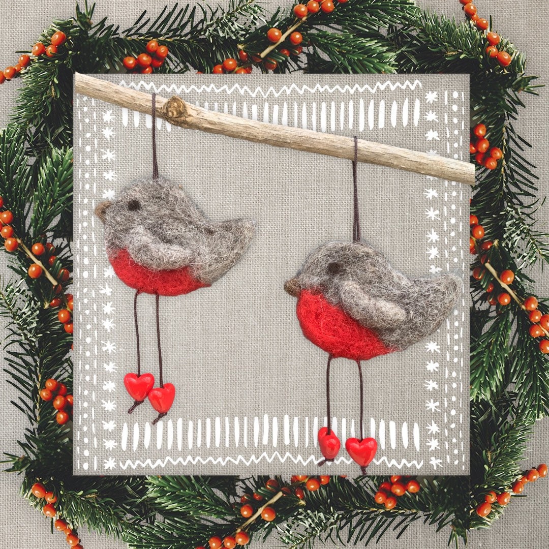 Christmas Robin Tree Decorations, Robin Gift, Robin Hanging Tree ...