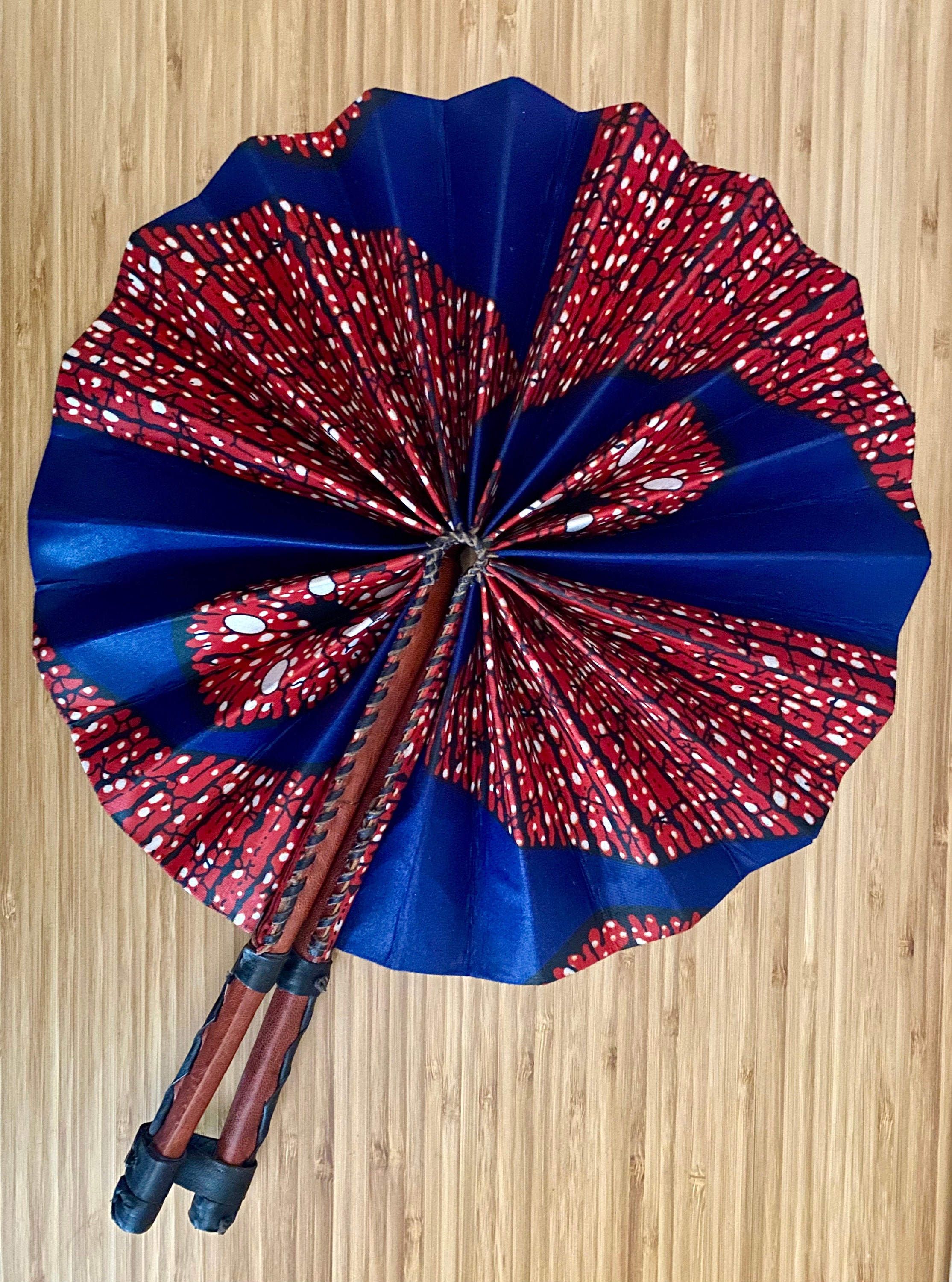 African Fan, Circle Fan, Foldable Fan, Colourful Fan, Round Fan ...
