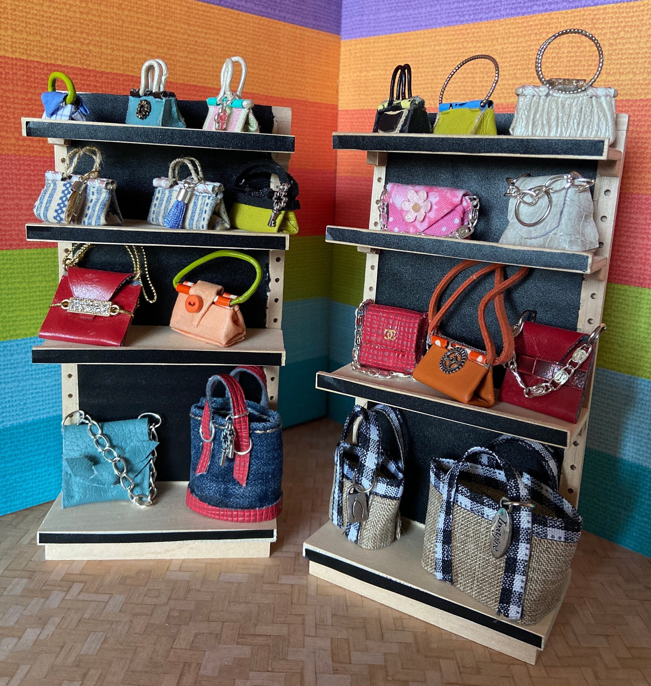 Homemade Handbag Display