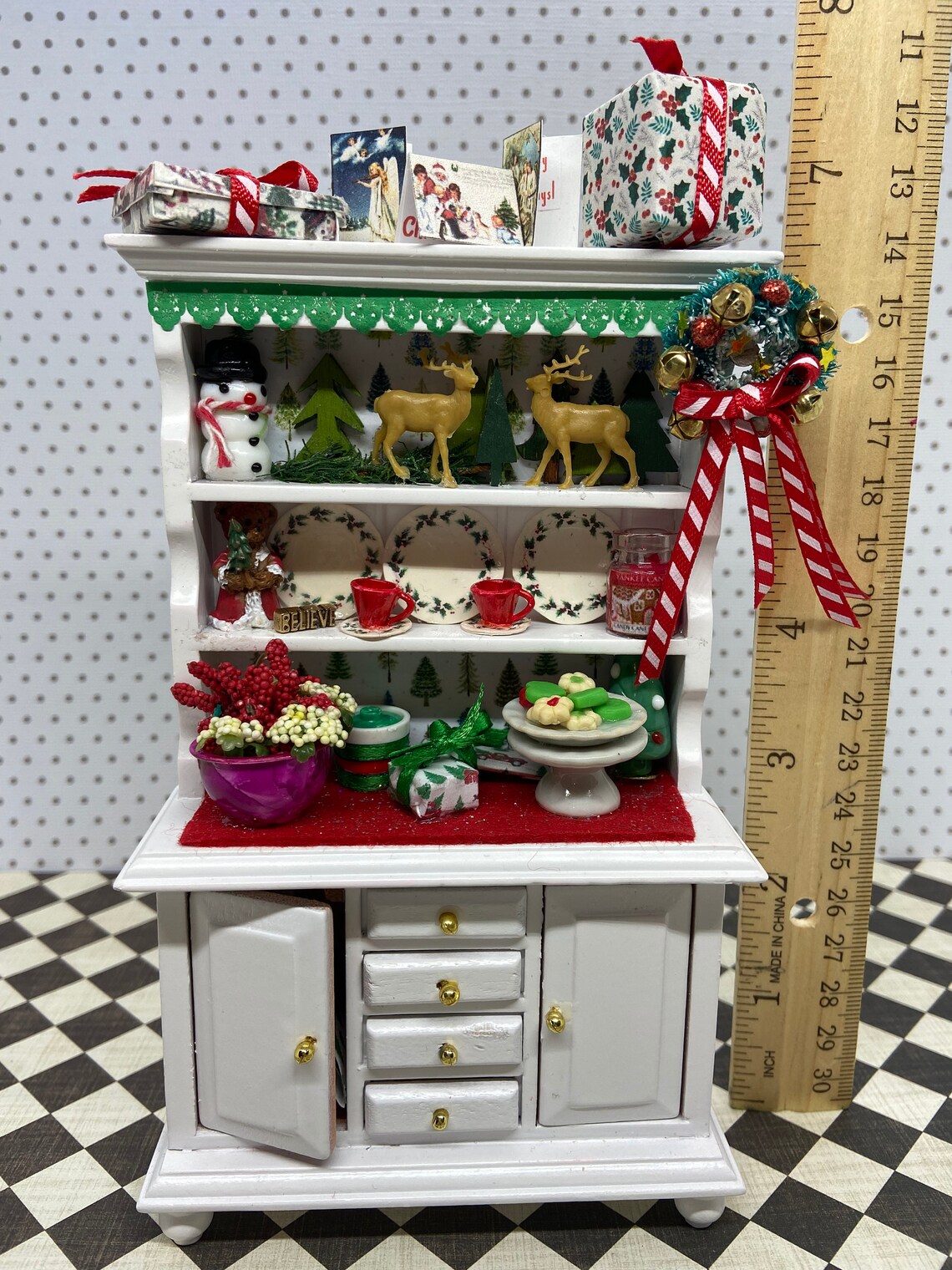 1/12 Mini Christmas Cabinet/hutch - Etsy