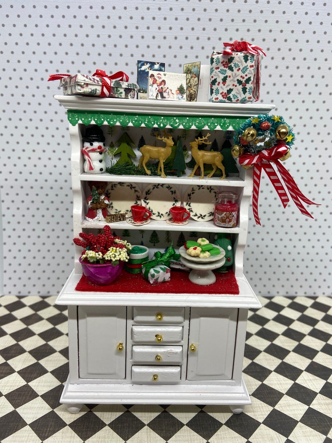 1/12 Mini Christmas Cabinet/hutch - Etsy
