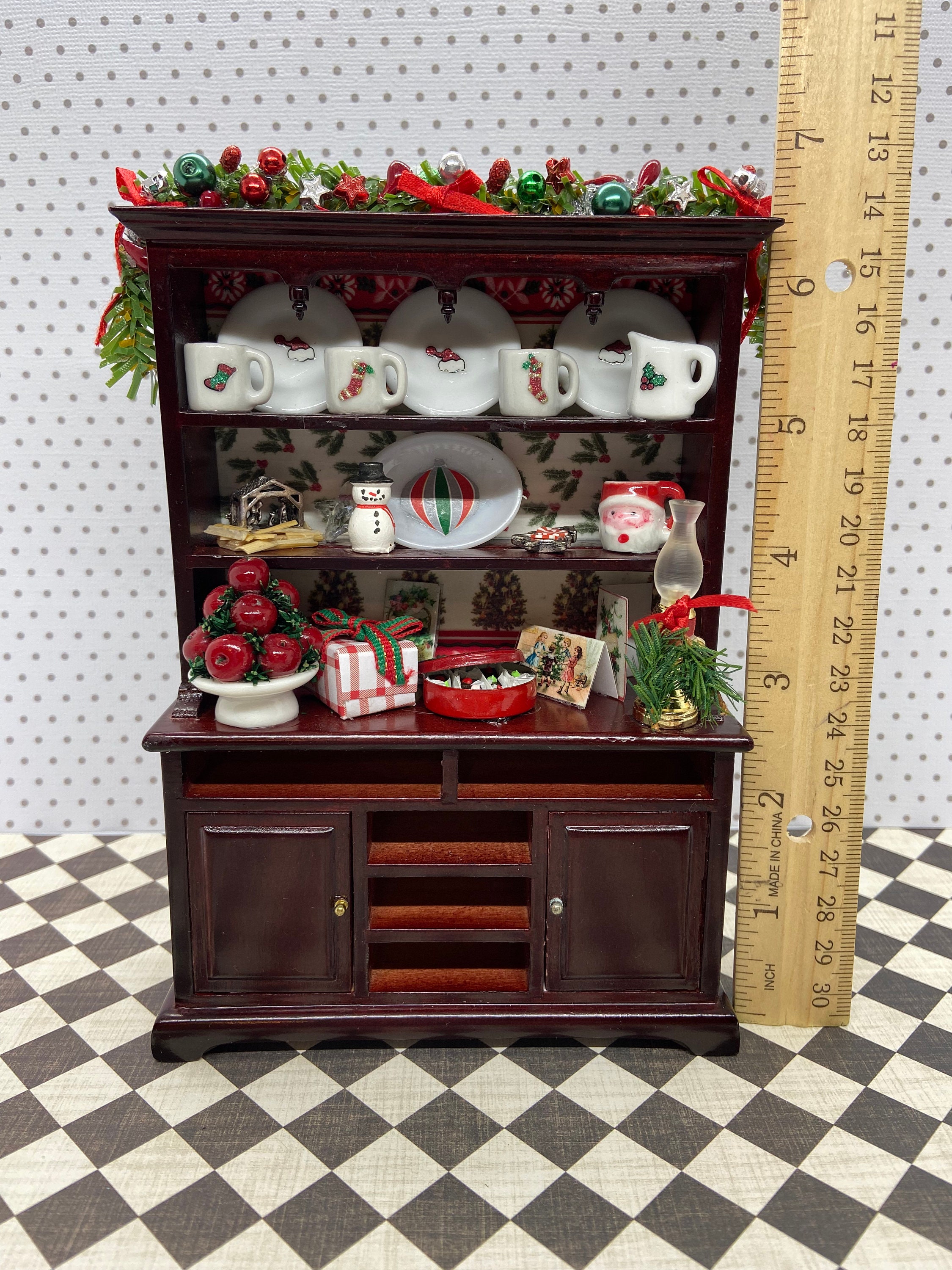 1/12 Mini Christmas Cabinet/hutch - Etsy