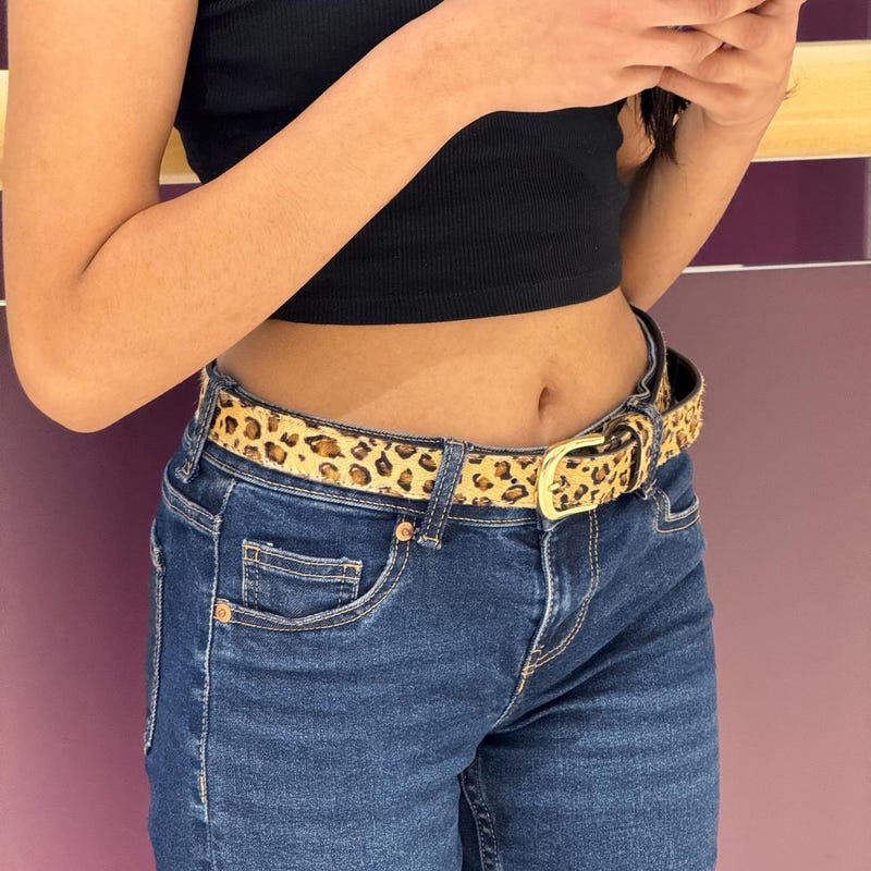 Leopard Print Belt - Etsy
