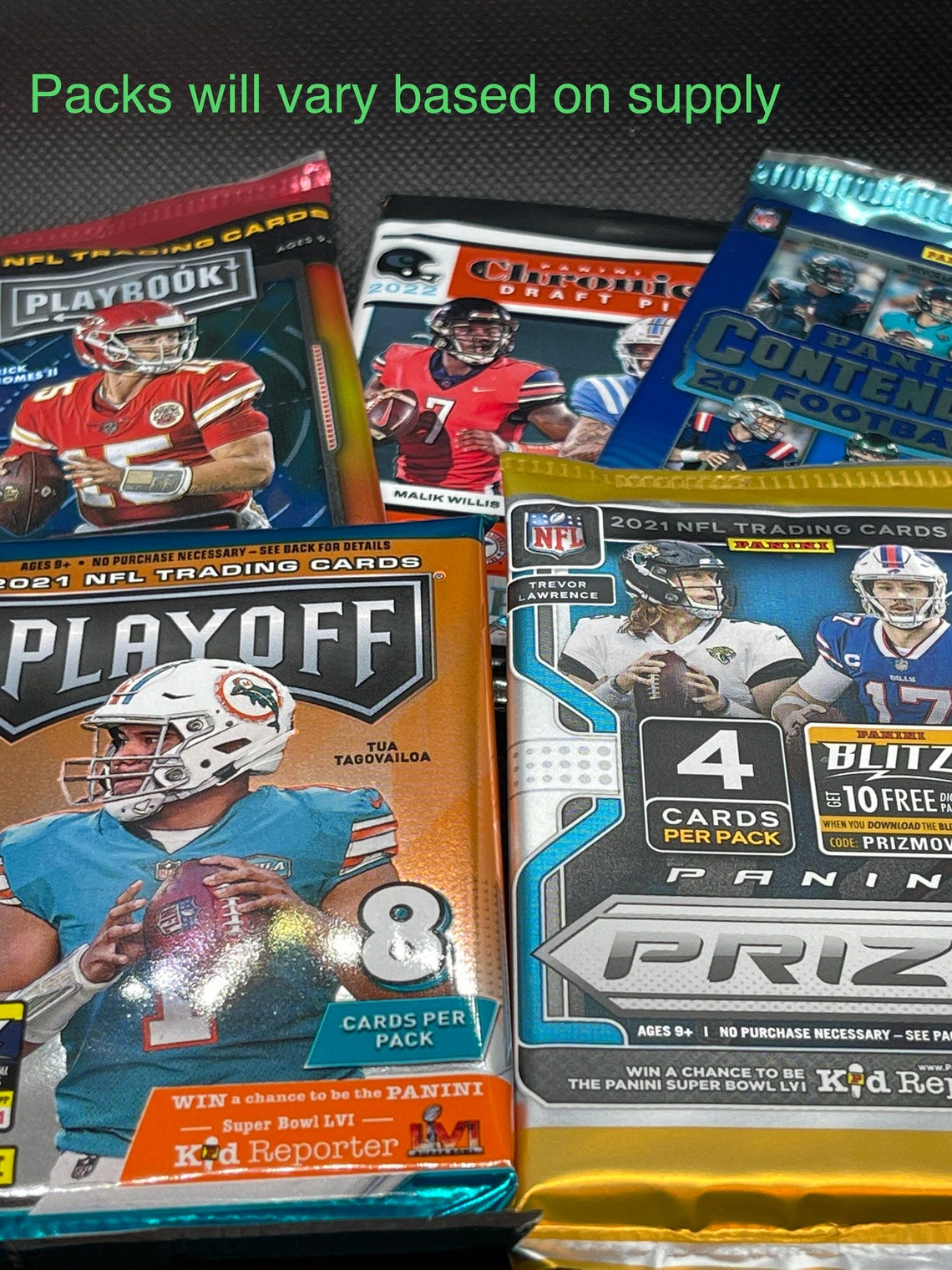 NFL Mega FOOTBALL Hit Box - Guaranteed 1 Graded Card, 4 Packs , 1 Hit ...