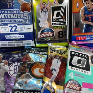 Mega NBA Basketball Card Box 1 GRADED CARD, 4 Packs, 1 Hit (relic ...