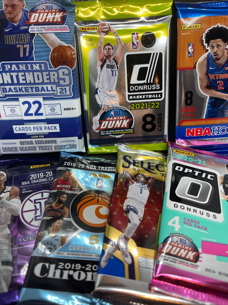 Mega NBA Basketball Card Box 1 GRADED CARD, 4 Packs, 1 Hit relic, Patch, Jersey, Auto, or ...