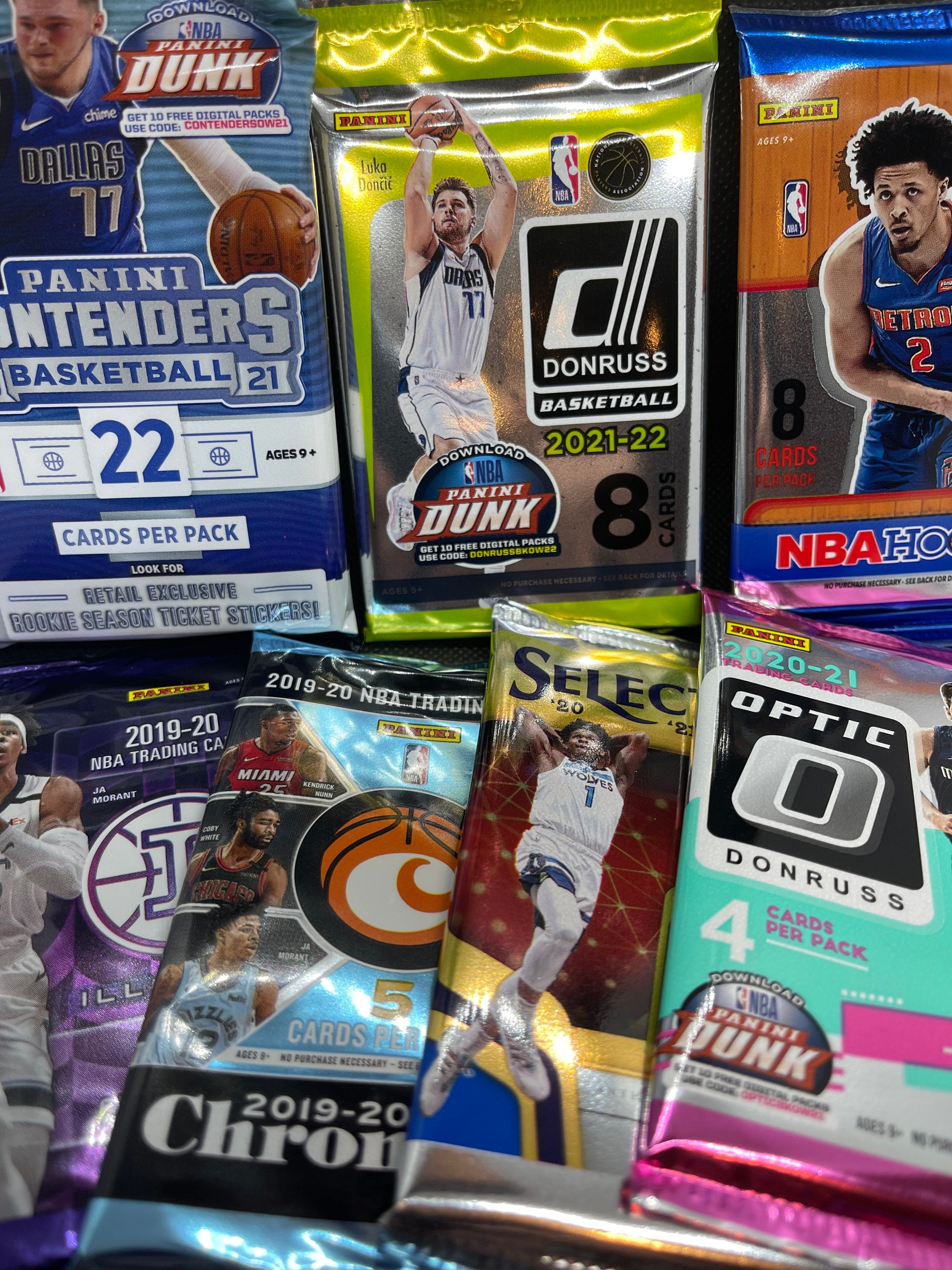 NBA Blaster Box - 1 GRADED CARD, 2 Packs, 1 Hit (patch, Auto, or ...
