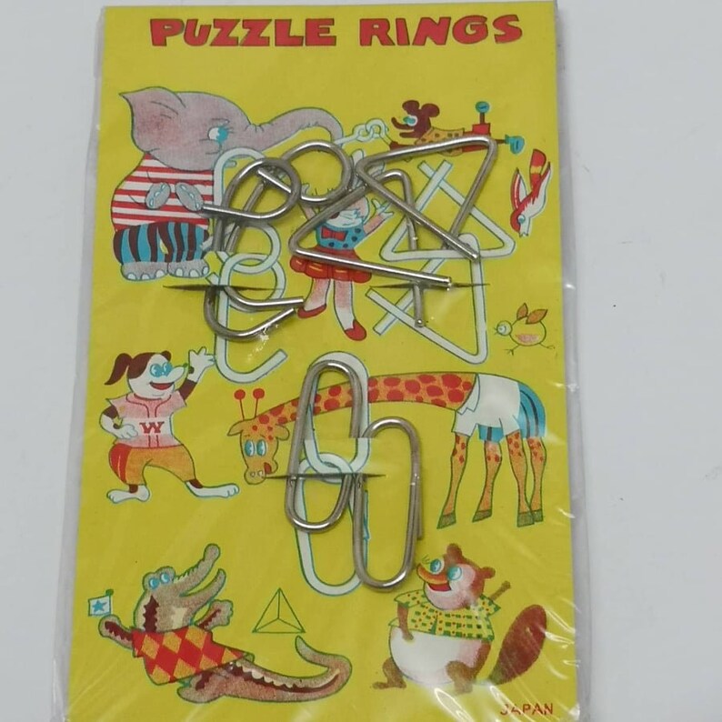 MIP Metal Toy Puzzle Rings Made in Japan - Etsy