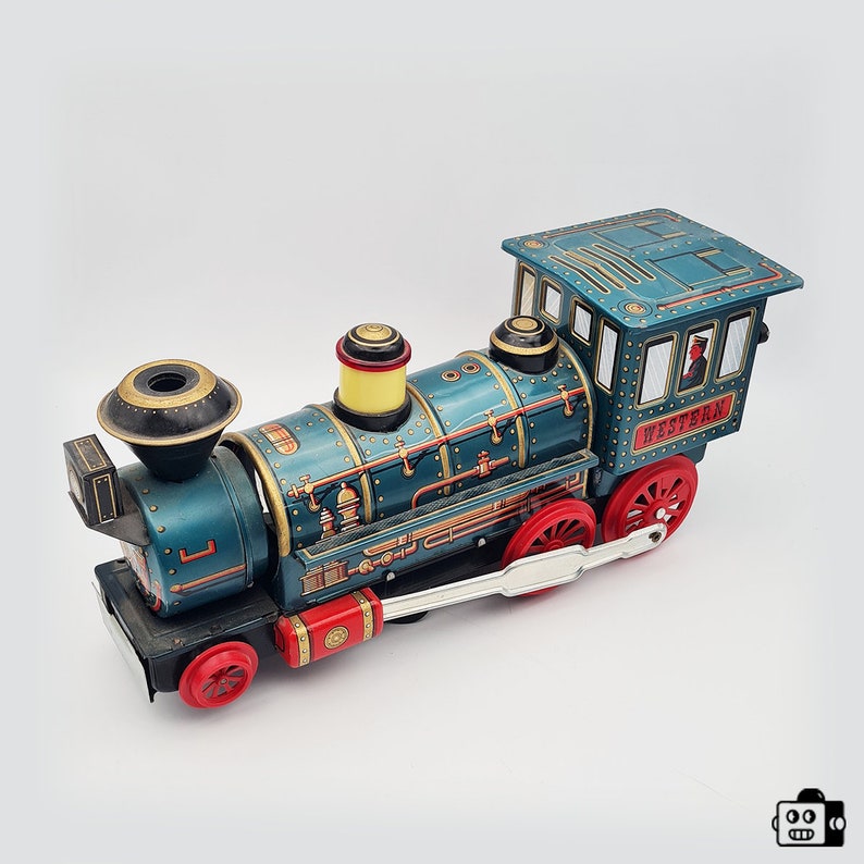 MODERN TOYS Vintage Tin Toy Western Train Battery Operated - Etsy