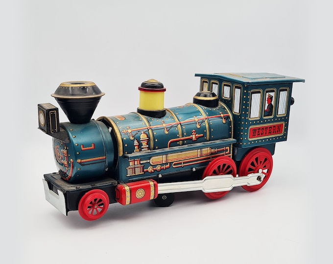 MODERN TOYS Vintage Tin Toy Western Train Battery Operated - Etsy
