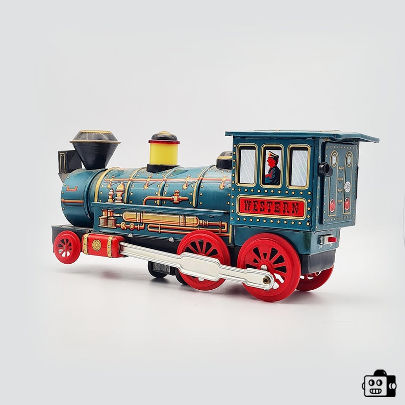 MODERN TOYS Vintage Tin Toy Western Train Battery Operated - Etsy