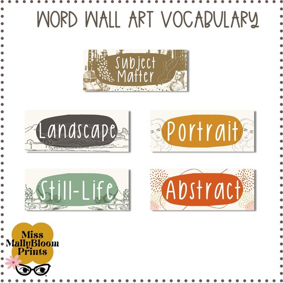 Elementary Art Vocabulary Words
