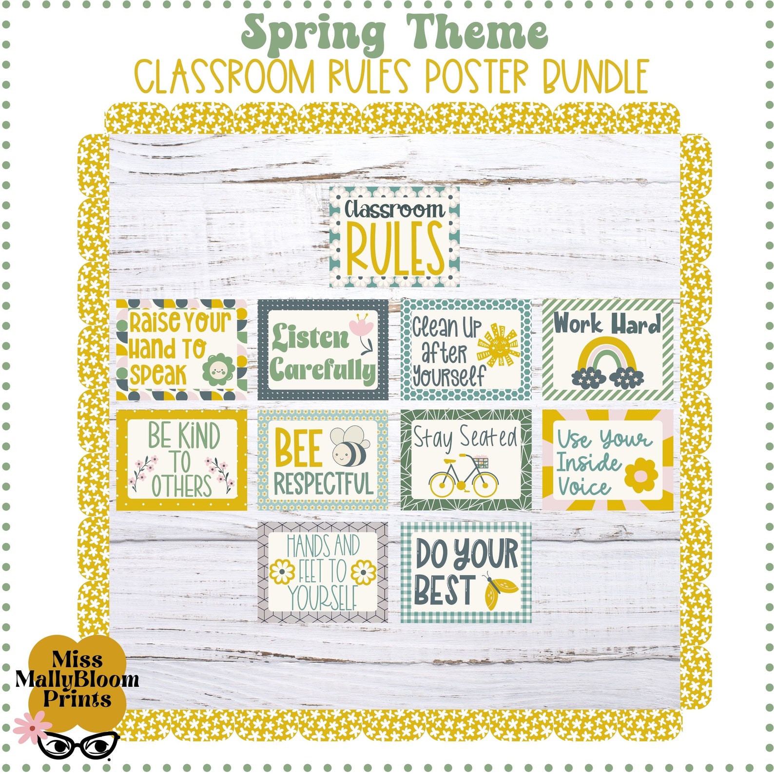 Classroom Rules Poster Bundle_bulletin Board Kit or Classroom - Etsy