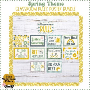 Classroom Rules Poster Bundle_bulletin Board Kit or Classroom Decor ...