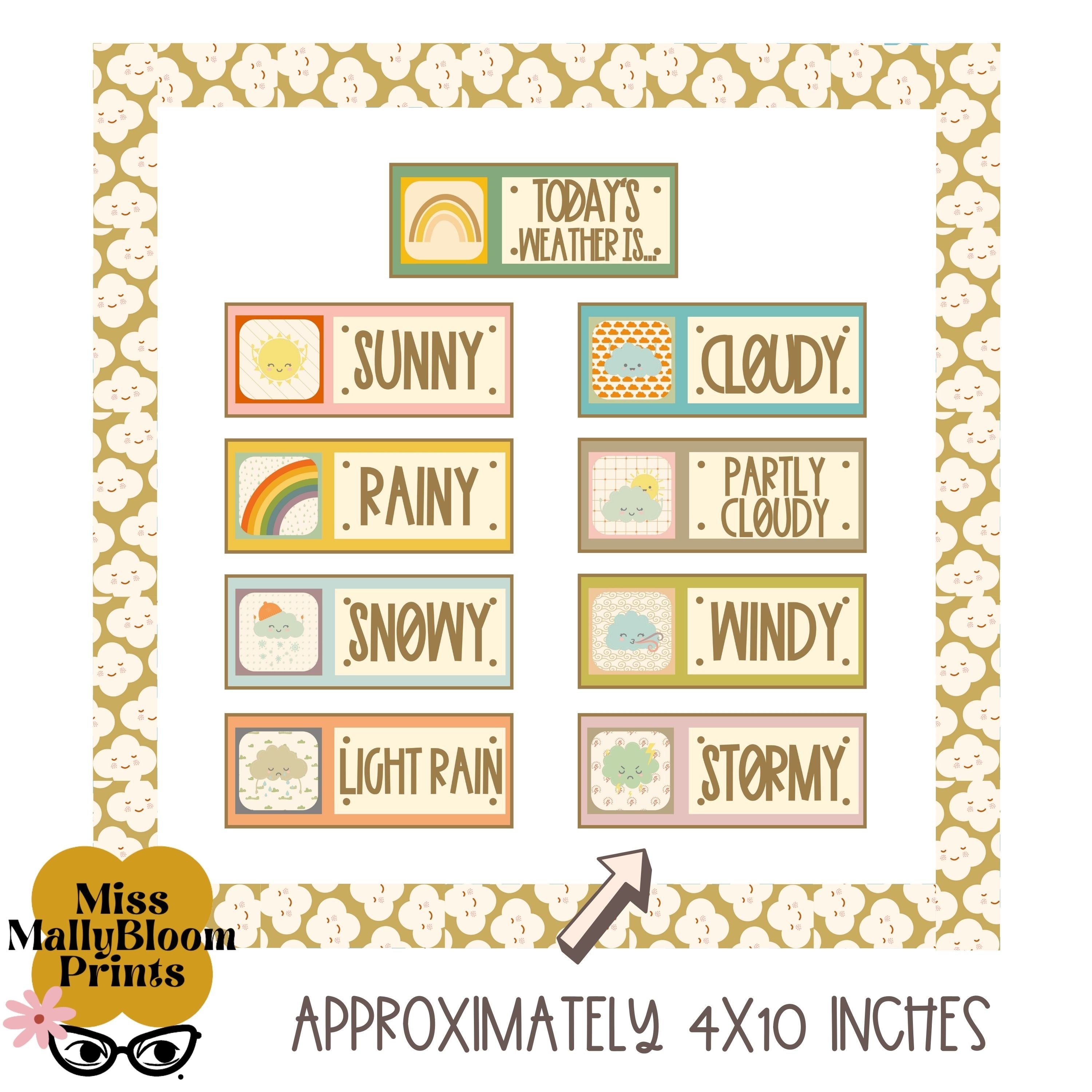 Weather Themed Bulletin Board Kit or Classroom Weather Decor - Etsy