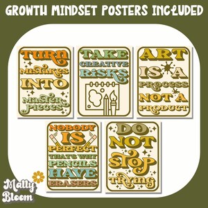 Art Classroom Rules and Procedure Poster Bundle,growth Mindset,art ...