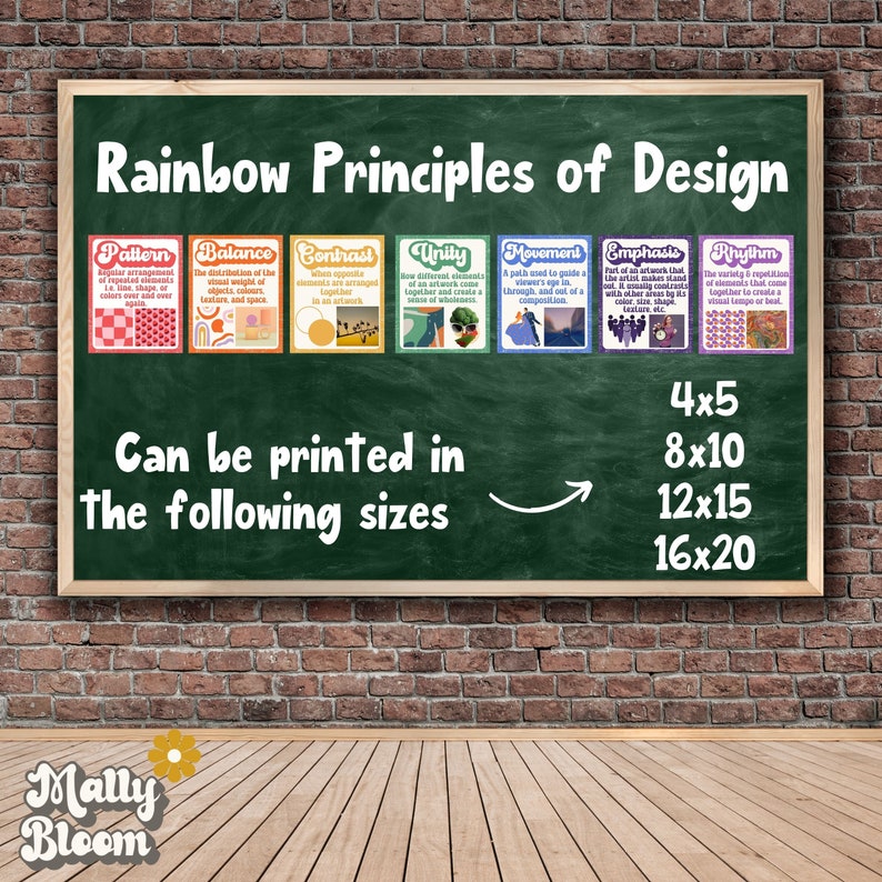 Classroom Poster Bundle Principles Of Design Classroom Decor Etsy 