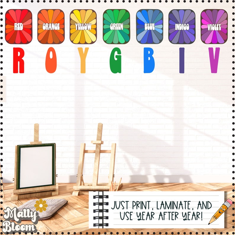 ROYGBIV Art Classroom Poster Bundle Art Class Rainbow - Etsy