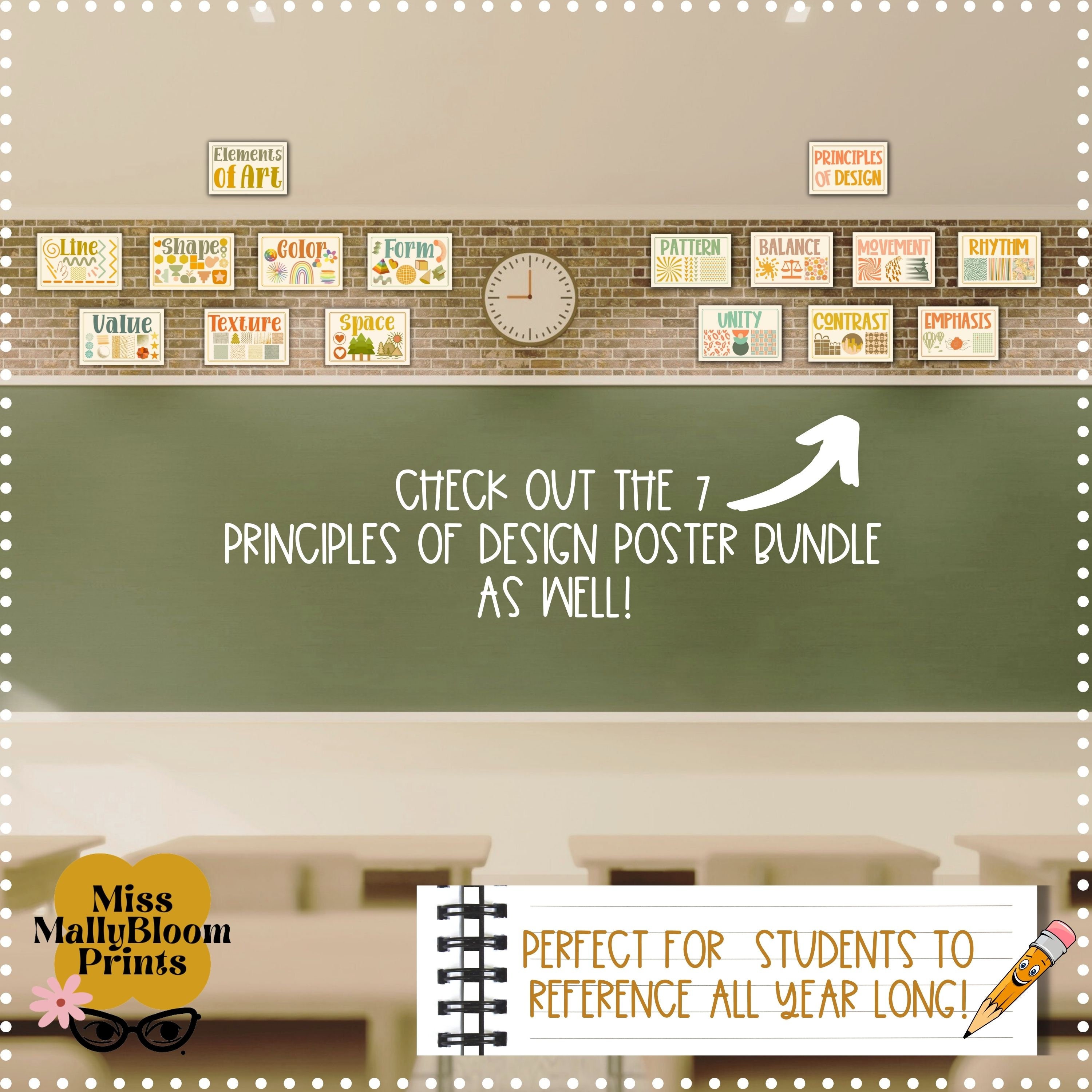 Art Classroom Poster Bundle Neutral Elements of Art Art - Etsy