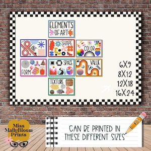Elements of Art Poster Bundle, Classroom Decor, Classroom Poster Bundle ...