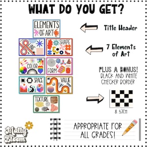 Elements of Art Poster Bundle, Classroom Decor, Classroom Poster Bundle ...