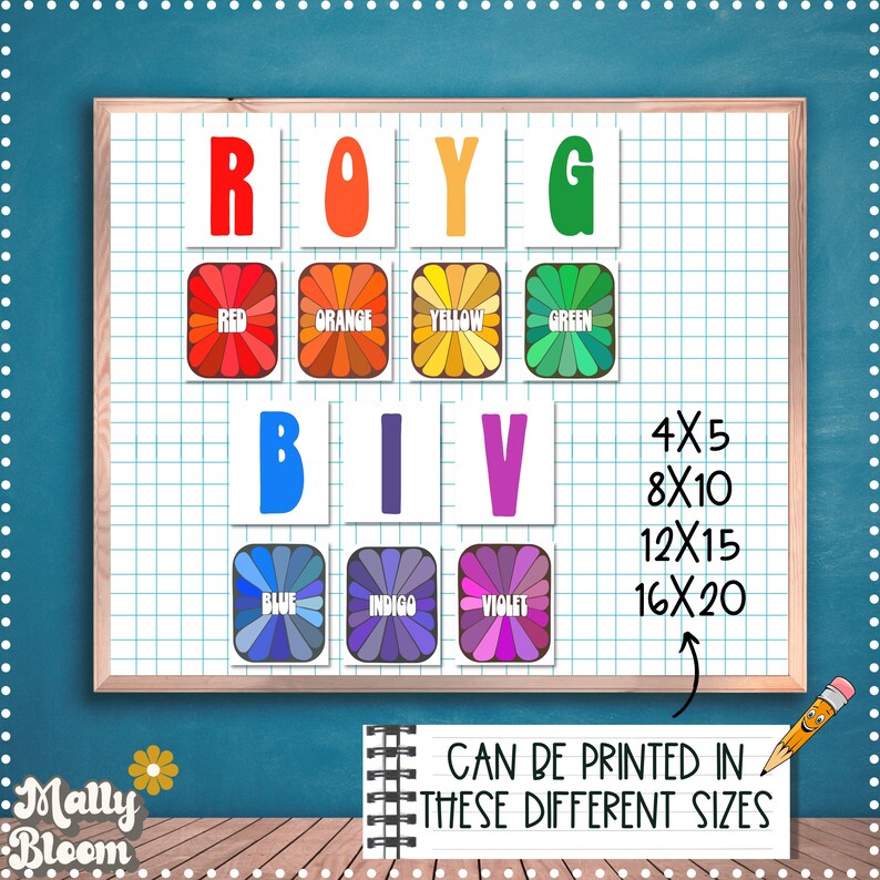 ROYGBIV Art Classroom Poster Bundle Art Class Rainbow - Etsy