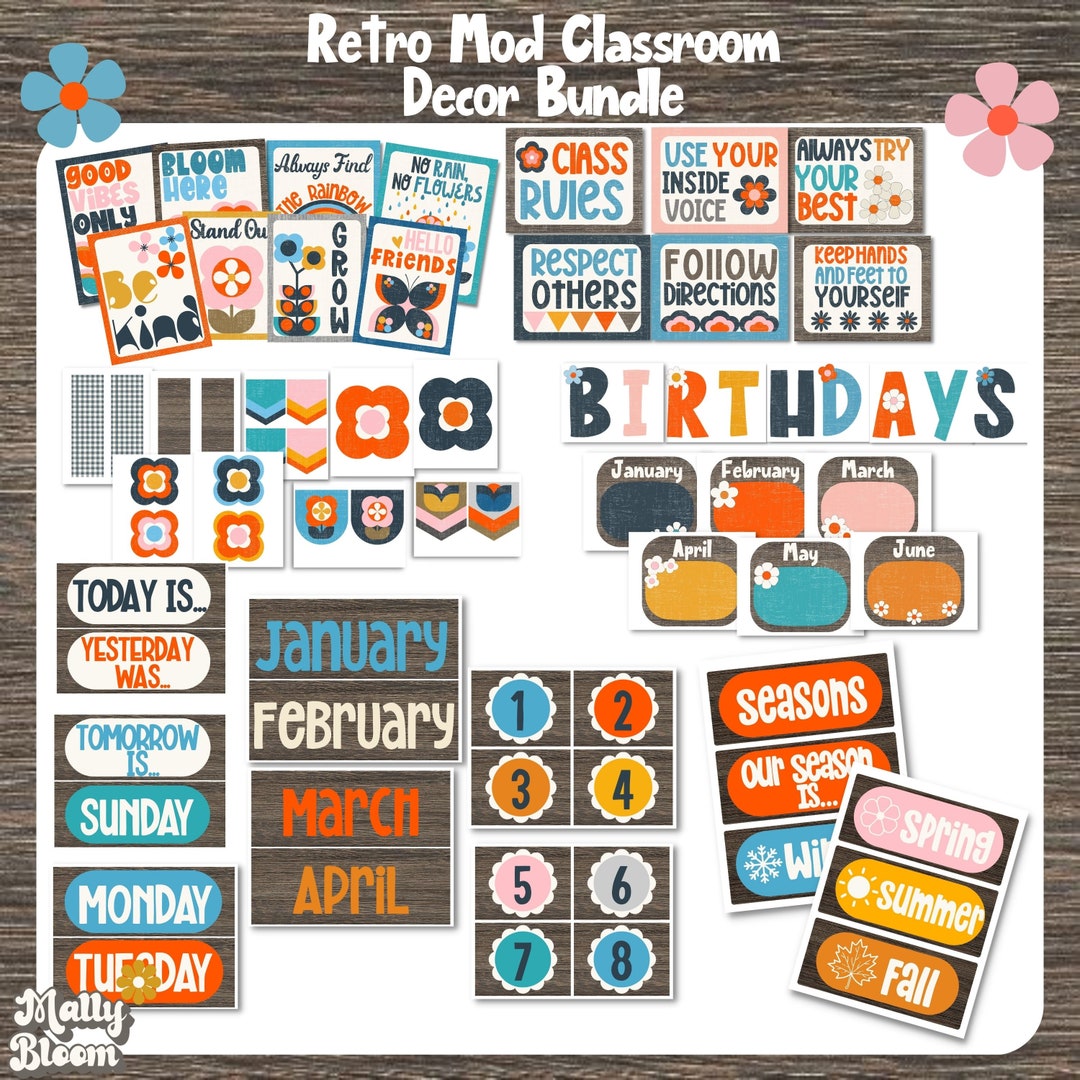 Classroom Decor Poster Bundle, Growth Mindset, Classroom Rules,bulletin ...