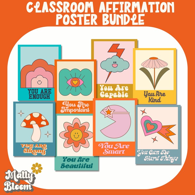 Affirmations for Classroom Poster Bundle Growth Mindset - Etsy