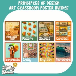 Principles of Design Poster Bundle, Elements and Principles, Art ...