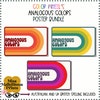 Classroom Poster Bundle, ROYGBIV Rainbow Art Classroom Decor Bundle ...