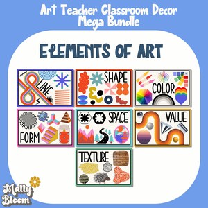 Art Classroom Decor Bundle, Elements of Art, Principles of Design ...