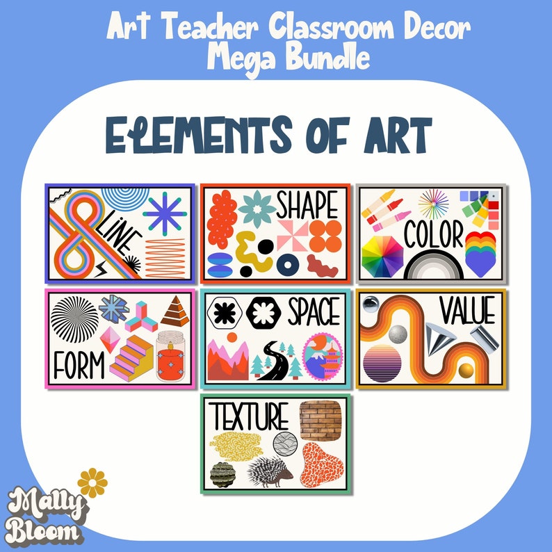Art Classroom Decor Bundle Elements Of Art Principles Of Etsy