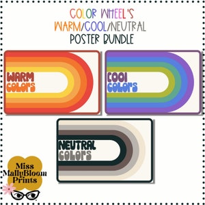 Art Classroom Decor,color Theory Poster Bundle,color Wheel,art Bulletin ...