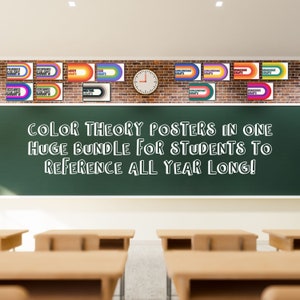 Art Classroom Decor,color Theory Poster Bundle,color Wheel,art Bulletin ...