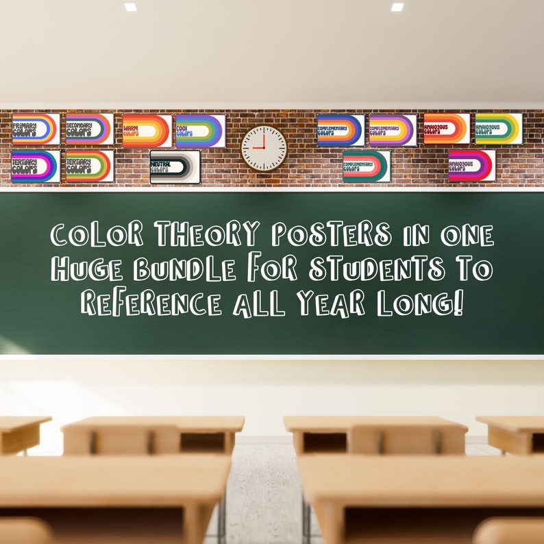 Art Classroom Decor,color Theory Poster Bundle,color Wheel,art Bulletin ...