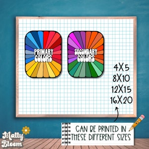 Art Classroom Color Theory Posters, Warm, Cool, Neutral Color Poster ...