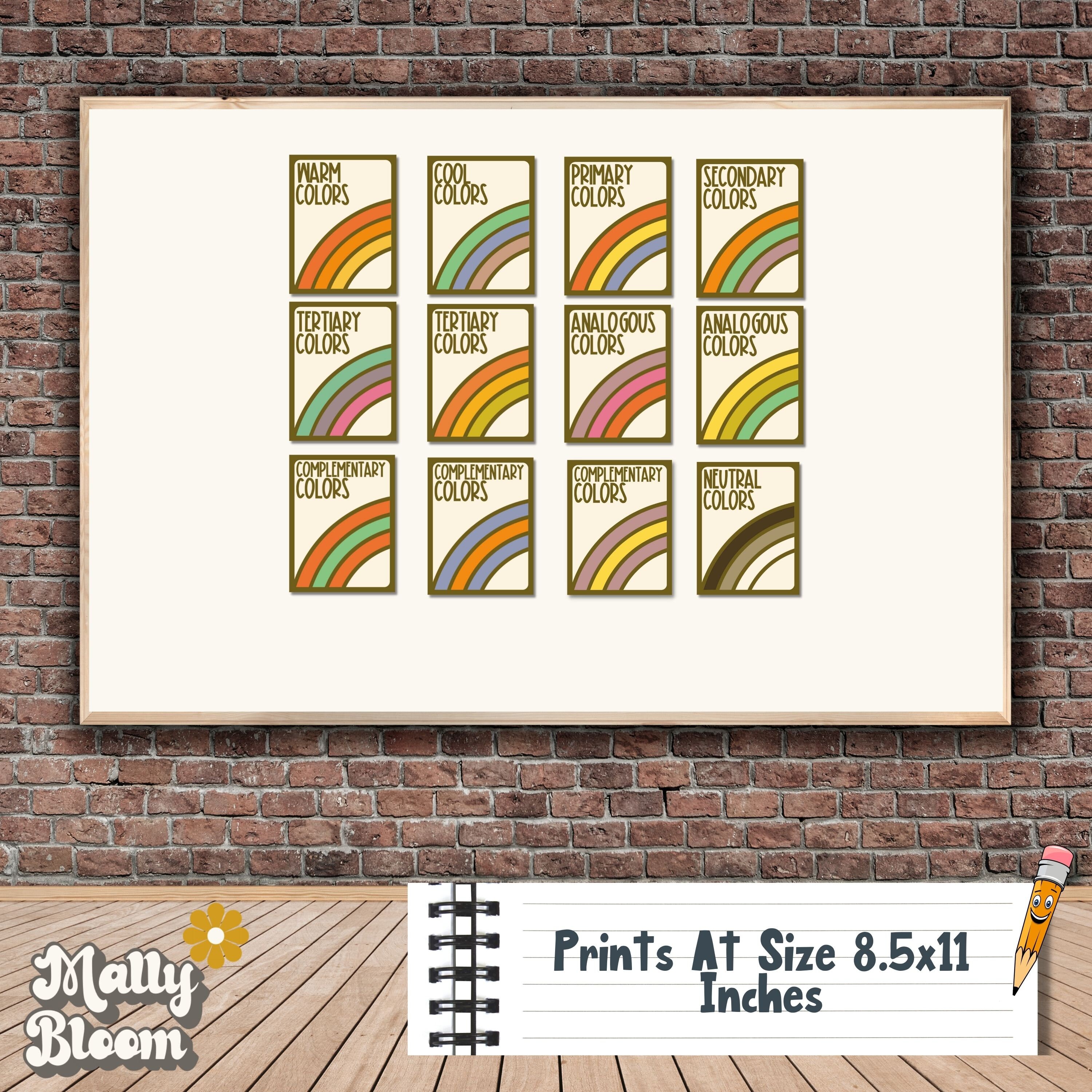 Art Classroom Decor,color Theory Poster Bundle,color Wheel,art Bulletin ...