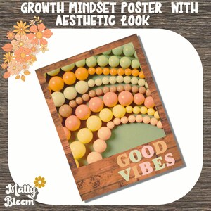 Boho Classroom Decor, Middle School Growth Mindset Poster, Positive ...