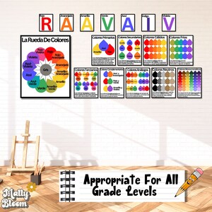 Color Wheel Poster, Art Classroom Decor, Color Wheel Printable, Color ...