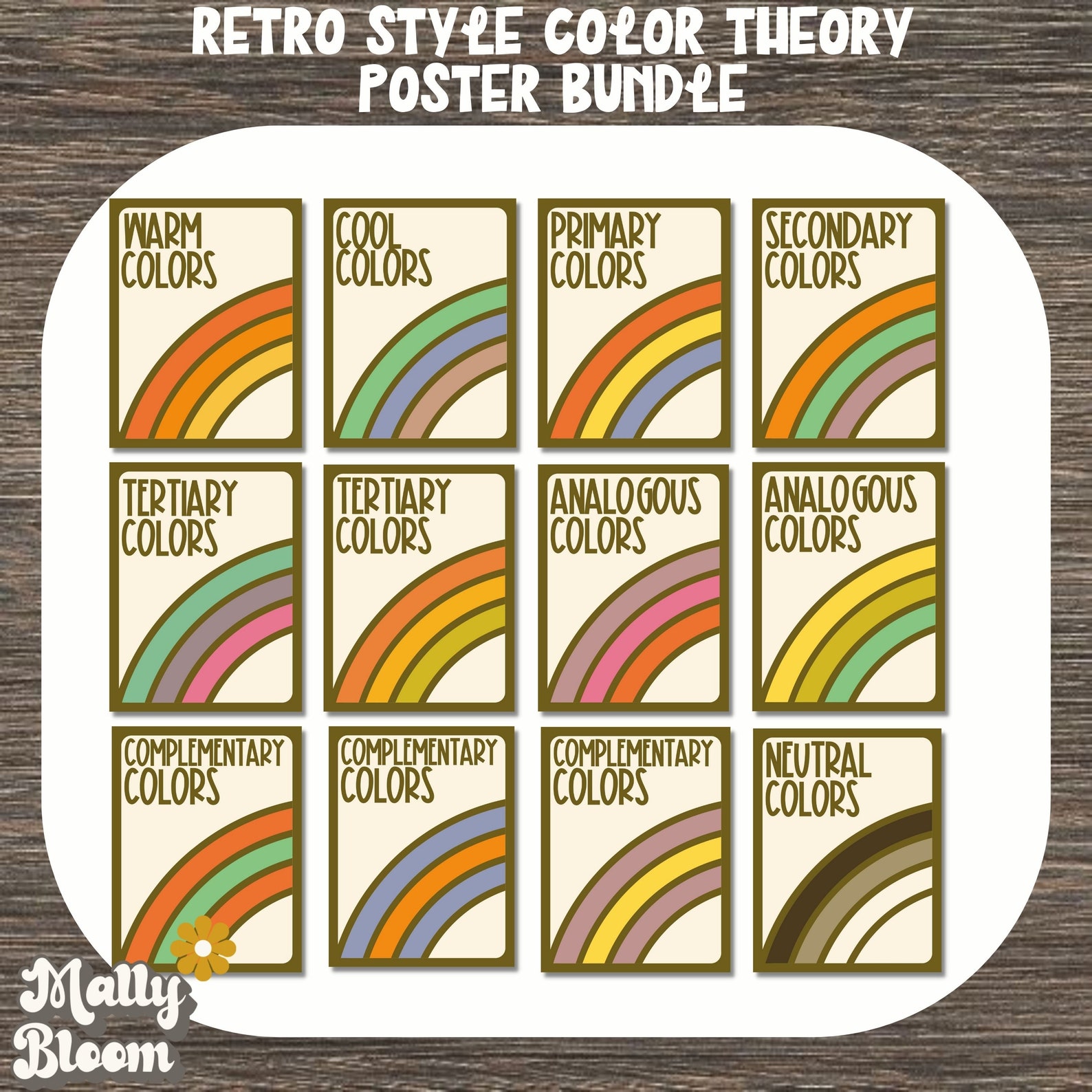 Art Classroom Decorcolor Theory Poster Bundlecolor Wheelart - Etsy