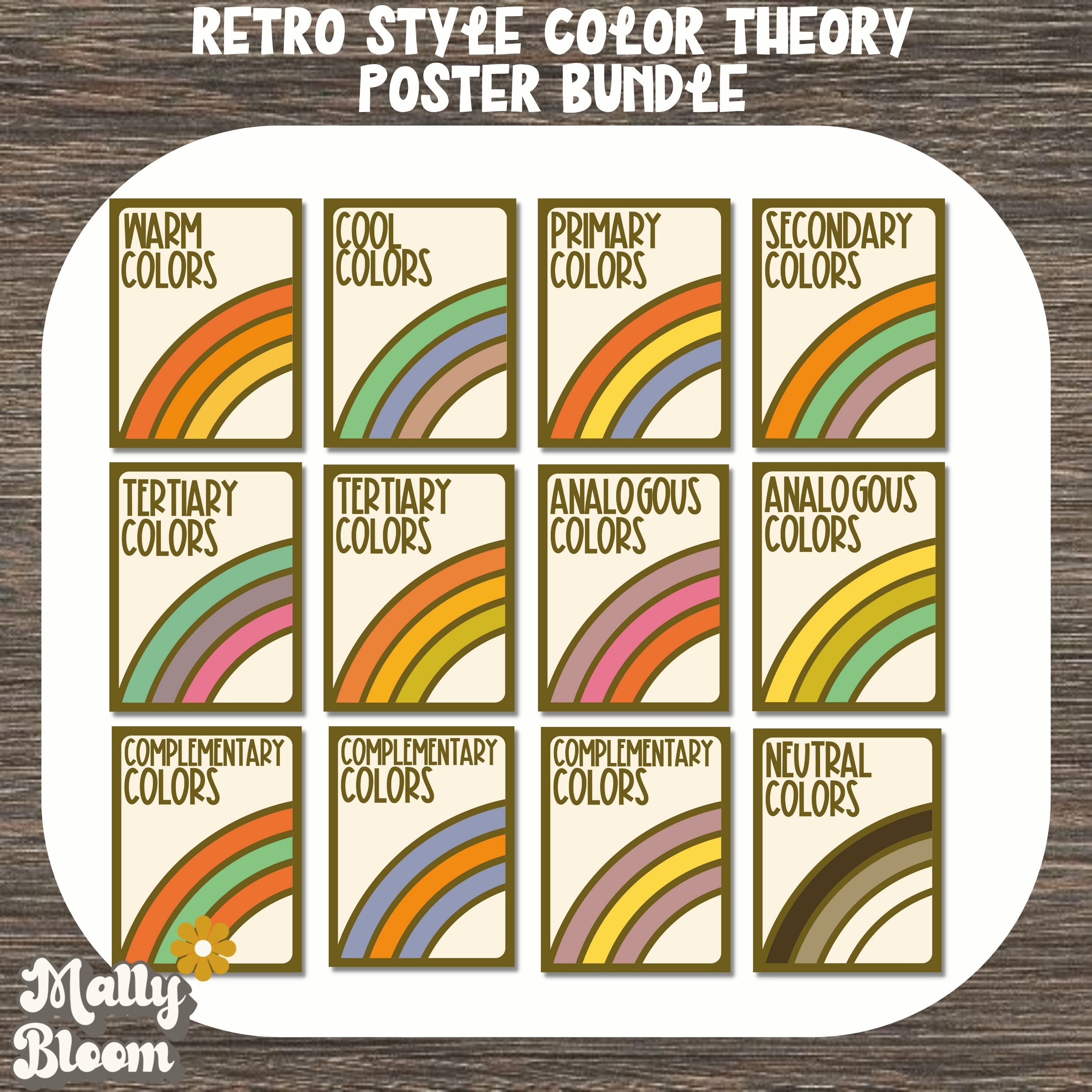 Art Classroom Decor,color Theory Poster Bundle,color Wheel,art Bulletin ...