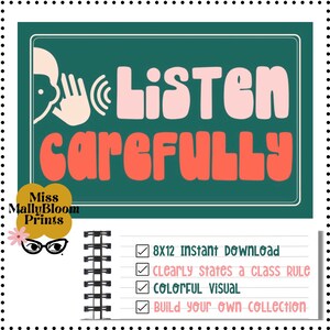 Classroom Rules Poster_bulletin Board Printables, Classroom Decor ...