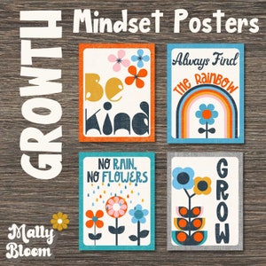Classroom Decor Poster Bundle, Growth Mindset, Classroom Rules,bulletin ...