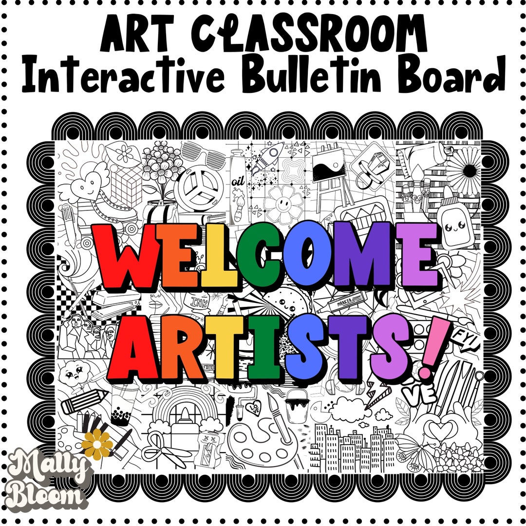 Art Bulletin Board Kit, Art Room Decor, Art Teacher Decor, Back to ...
