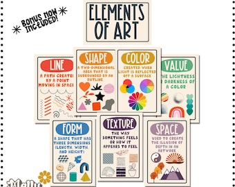 Elements of Art Classroom Poster, Art Classroom Wall Decor , Art ...