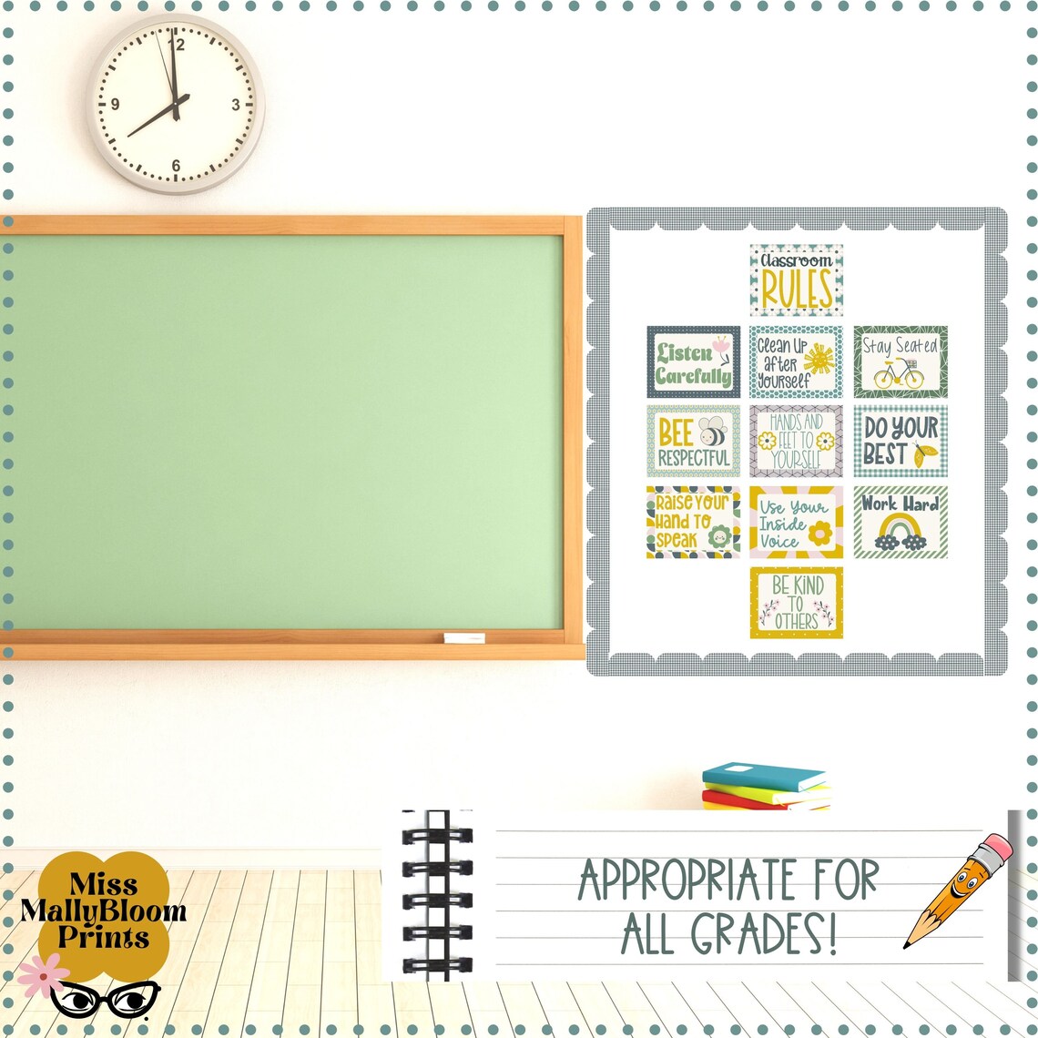 Classroom Rules Poster Bundle_bulletin Board Kit or Classroom | Etsy