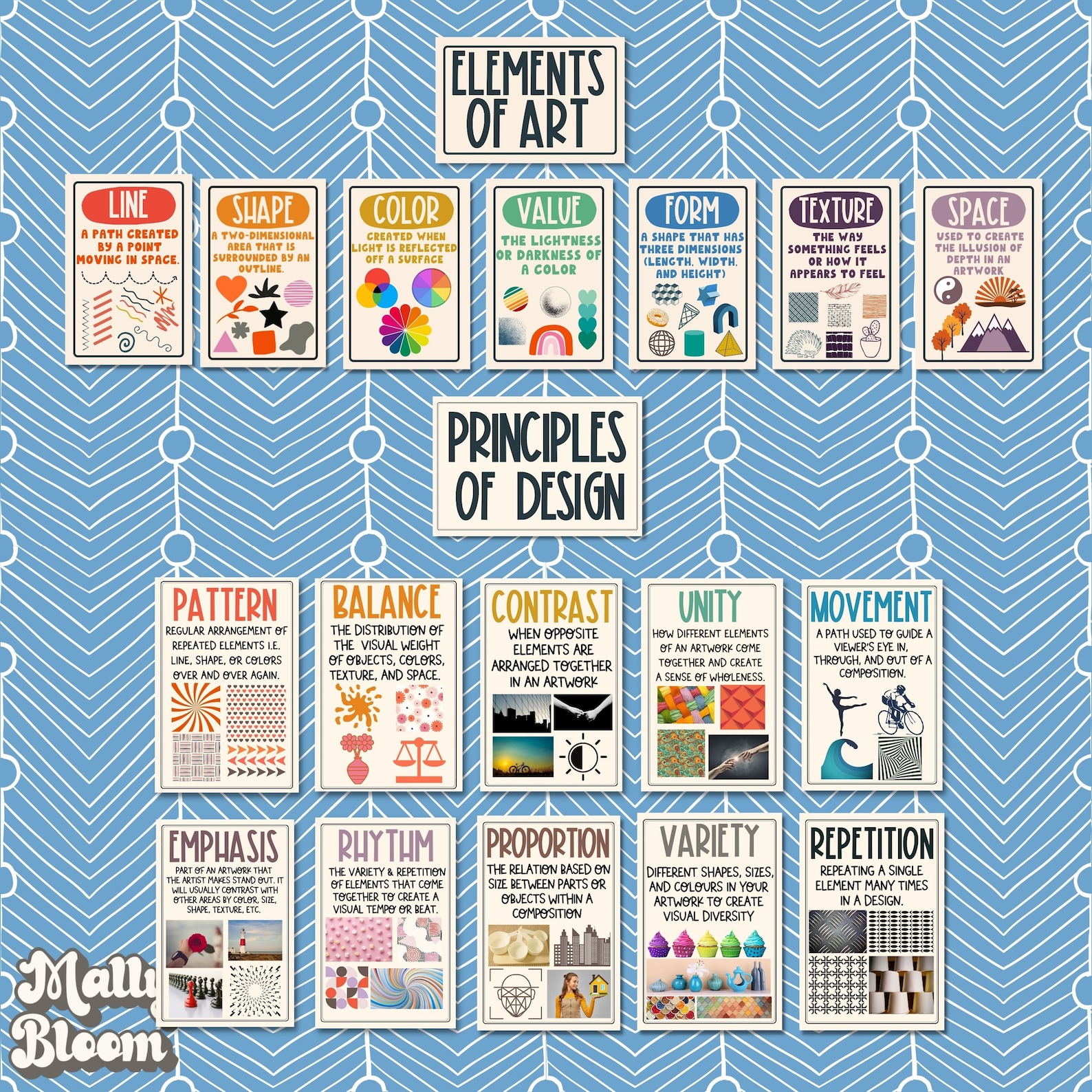 Elements of Art Classroom Decor Bundle, Principles of Design Posters ...