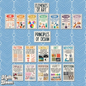 Elements of Art Classroom Decor Bundle, Principles of Design Posters ...